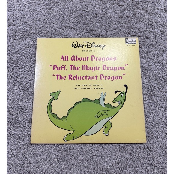 Media | Disney Presents All About Dragons 1966 Original Vinyl Album ...